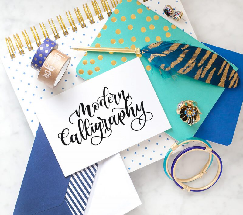 Faux Calligraphy Tutorial | Free Faux Calligraphy Worksheet | Vial Designs