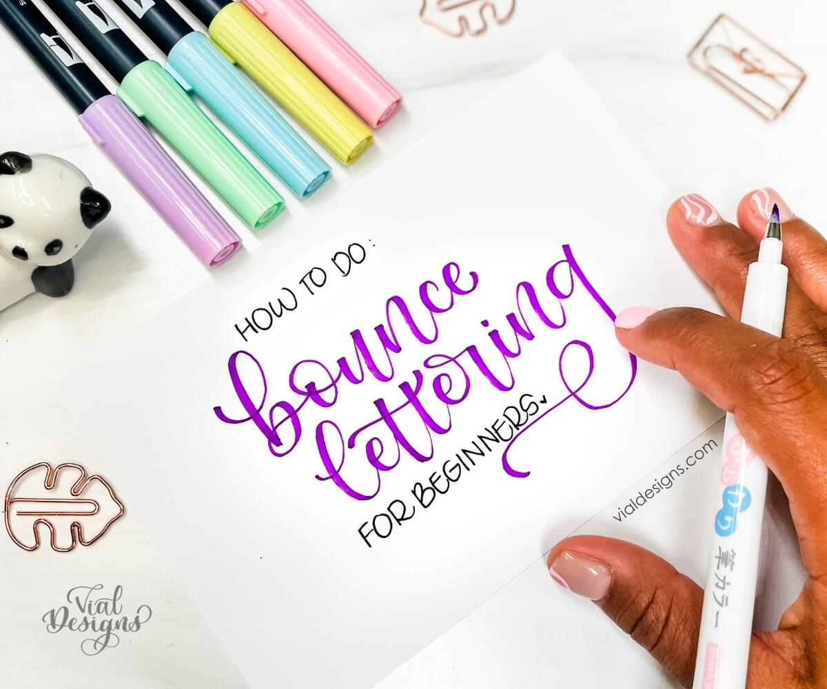 How to Do Bounce Lettering For Beginners - Vial Designs
