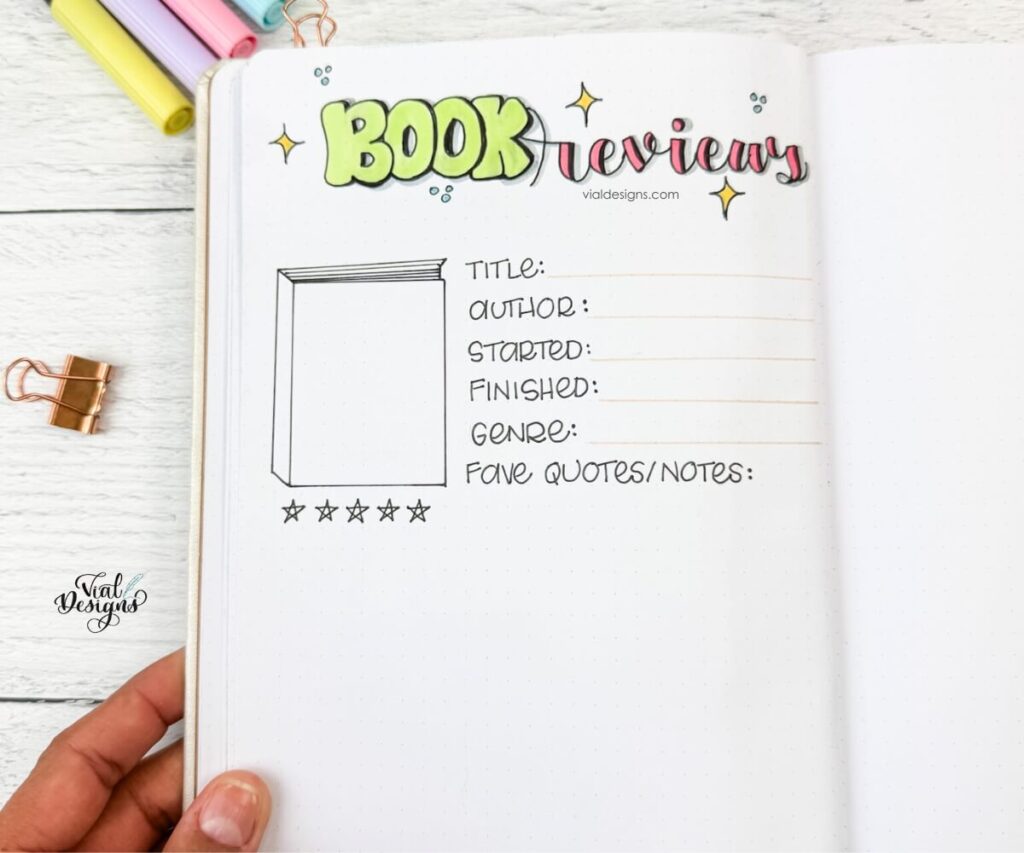 Reading Journal Setup for 2025