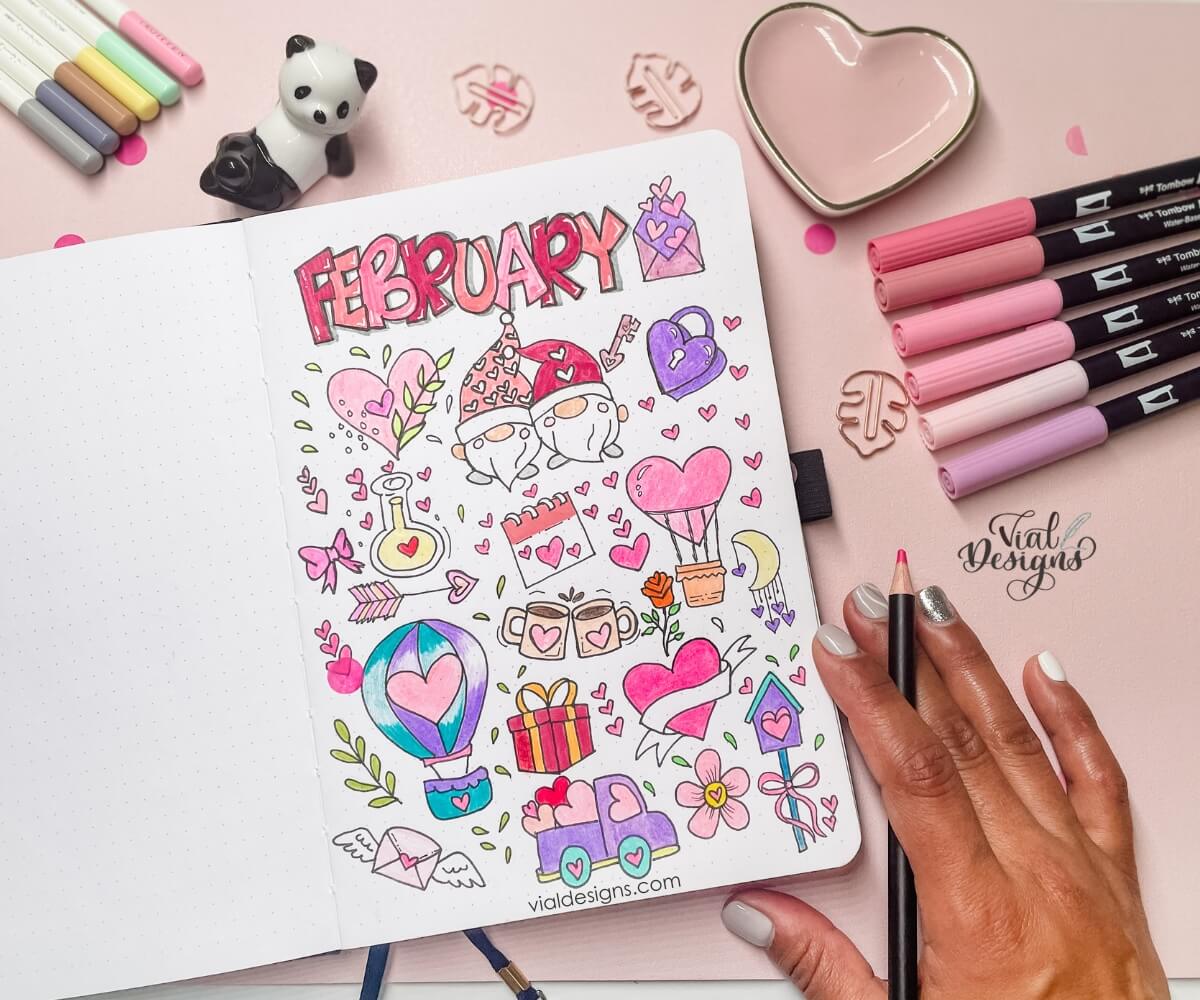 Valentine's Day Doodling Ideas - Vial Designs